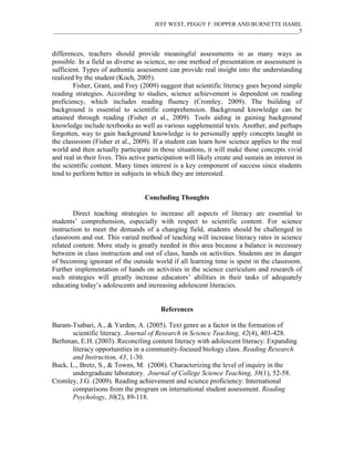 West, jeff science literacy is classroom instruction enough nftej v20 n ...