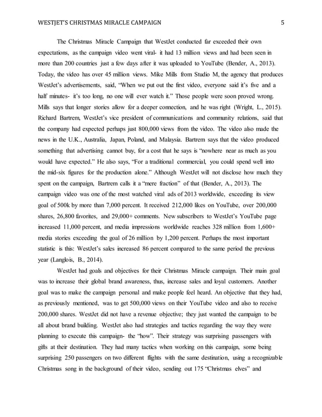 West Jet PR Case Study | DOCX