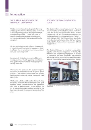 West Lindsey Shopfront Design Guide draft | PDF