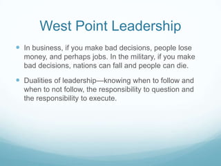 West Point Leadership | PPTX