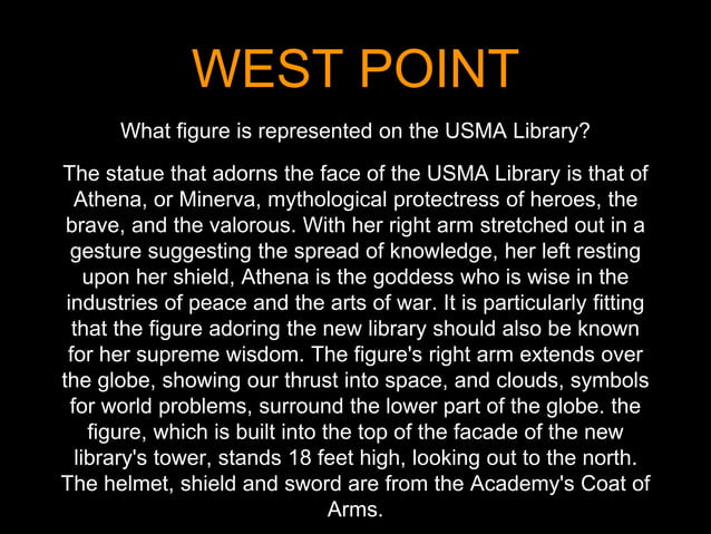 West Point History, Facts and Trivia; aka Plebe "Poop" | PPTX