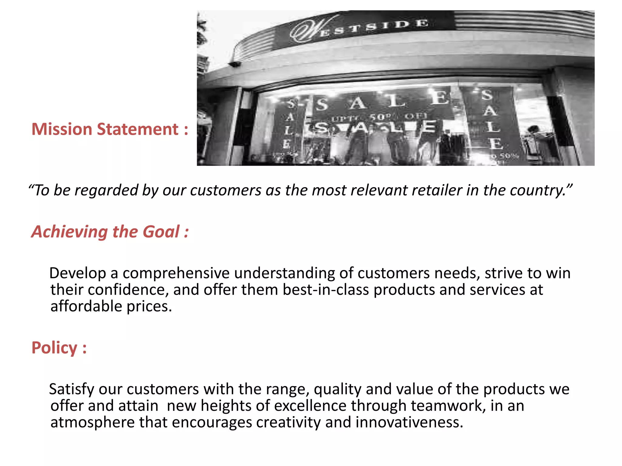 Westside retail giant | PPTX