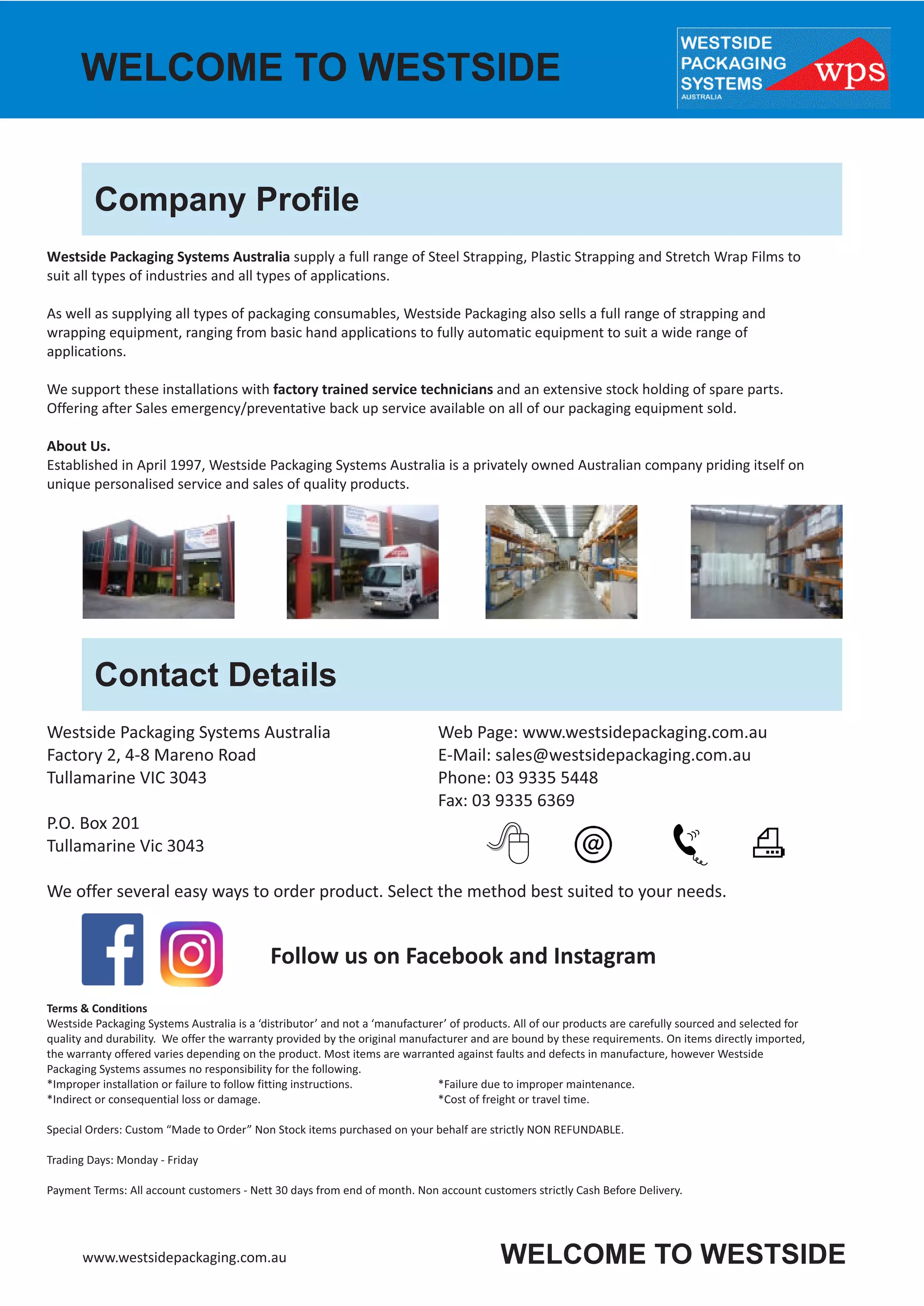 Westside packaging product | PDF