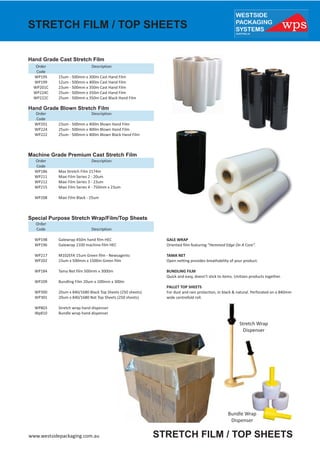 Westside packaging product | PDF