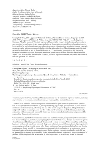 MWEBAZA VICTOR - West's Respiratory Physiology The Essentials 10th ...