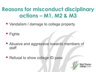 West Thames College student disciplinary procedures | PPT