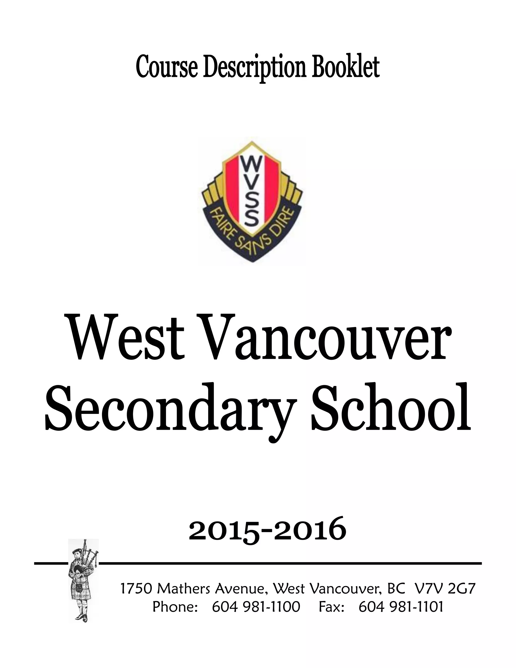 West vancouver school district-course booklet | PDF