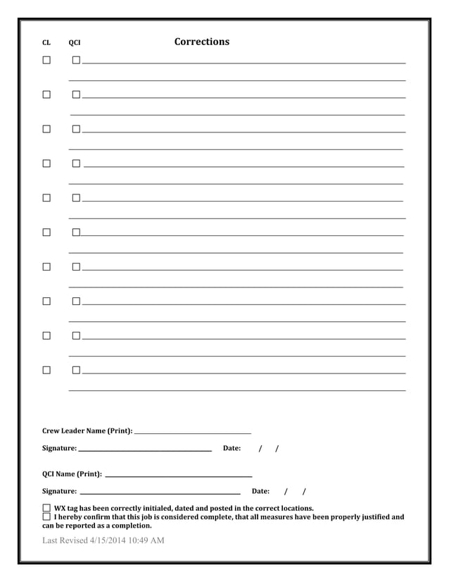 West virginia qci check list | PDF