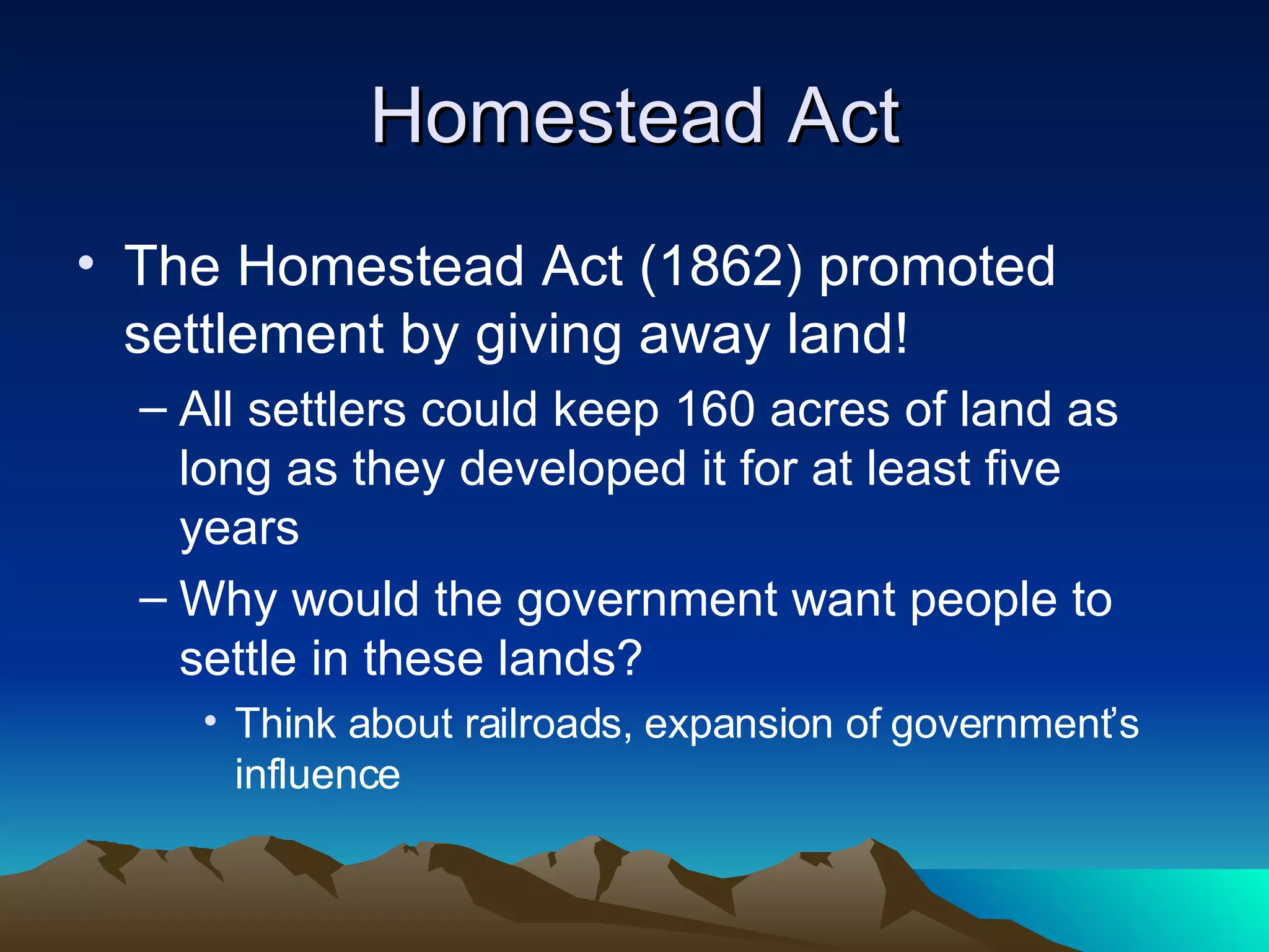 Westward expansion and settlement | PPT