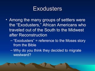 Westward expansion and settlement | PPT