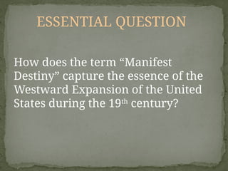 Westward-Expansion-PPt American history apush | PPT
