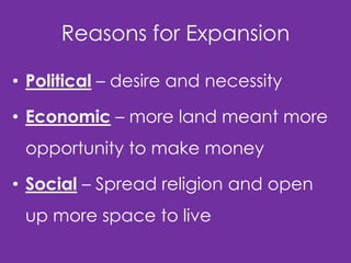 Westward Expansion and Sectionalism | PPTX