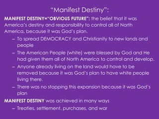 Westward Expansion and Sectionalism | PPTX