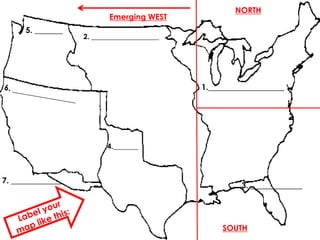 Westward Expansion Blank Map