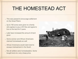 Westward expansion after the civil war | PPTX