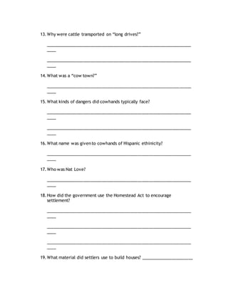 Westward expansion after the civil war | DOCX