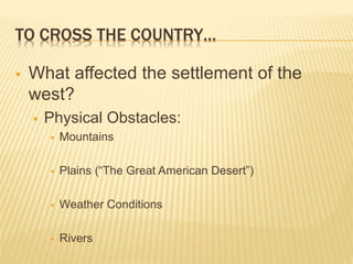 Westward Expansion Guide | PPTX