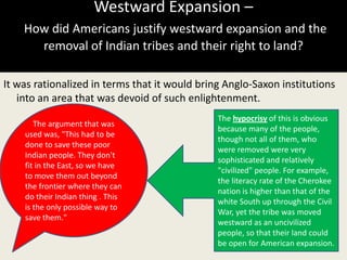 Westward expansion & indians | PPTX | Western | Genres