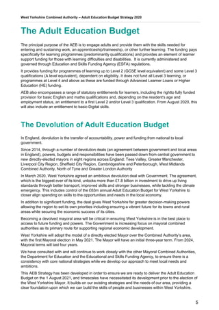 West Yorkshire Combined Authority - Adult Education Budget Strategy V2 ...