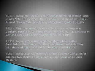 Famous Personality - Tunku Abdul Rahman | PPTX