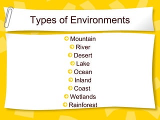 Wet And Dry Environments | PPT