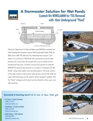 Underground Wet Ponds for Stormwater Management in Wisconsin | PDF