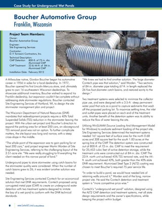 Underground Wet Ponds for Stormwater Management in Wisconsin | PDF