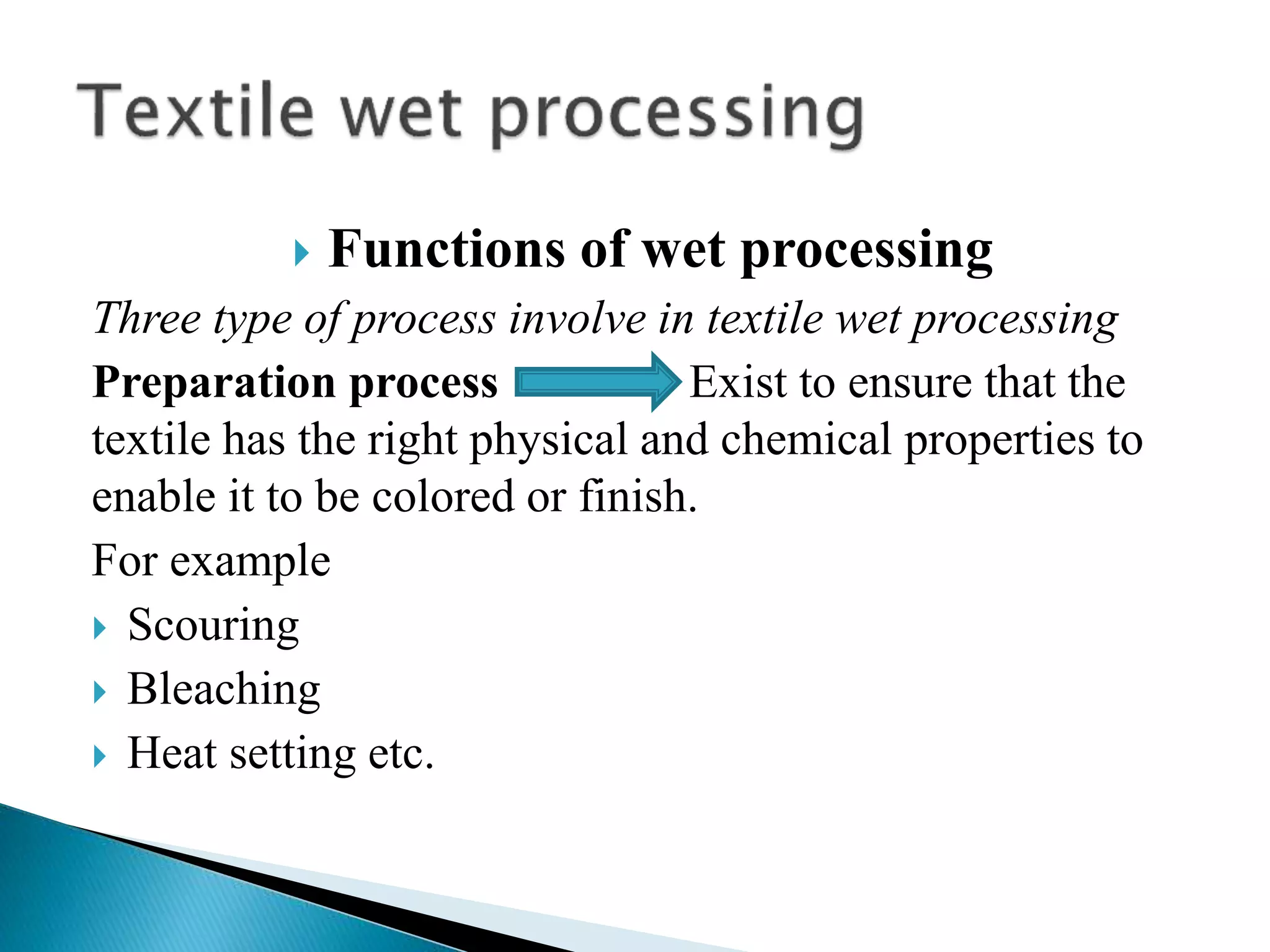 Wet processing introduction ppt | PPTX