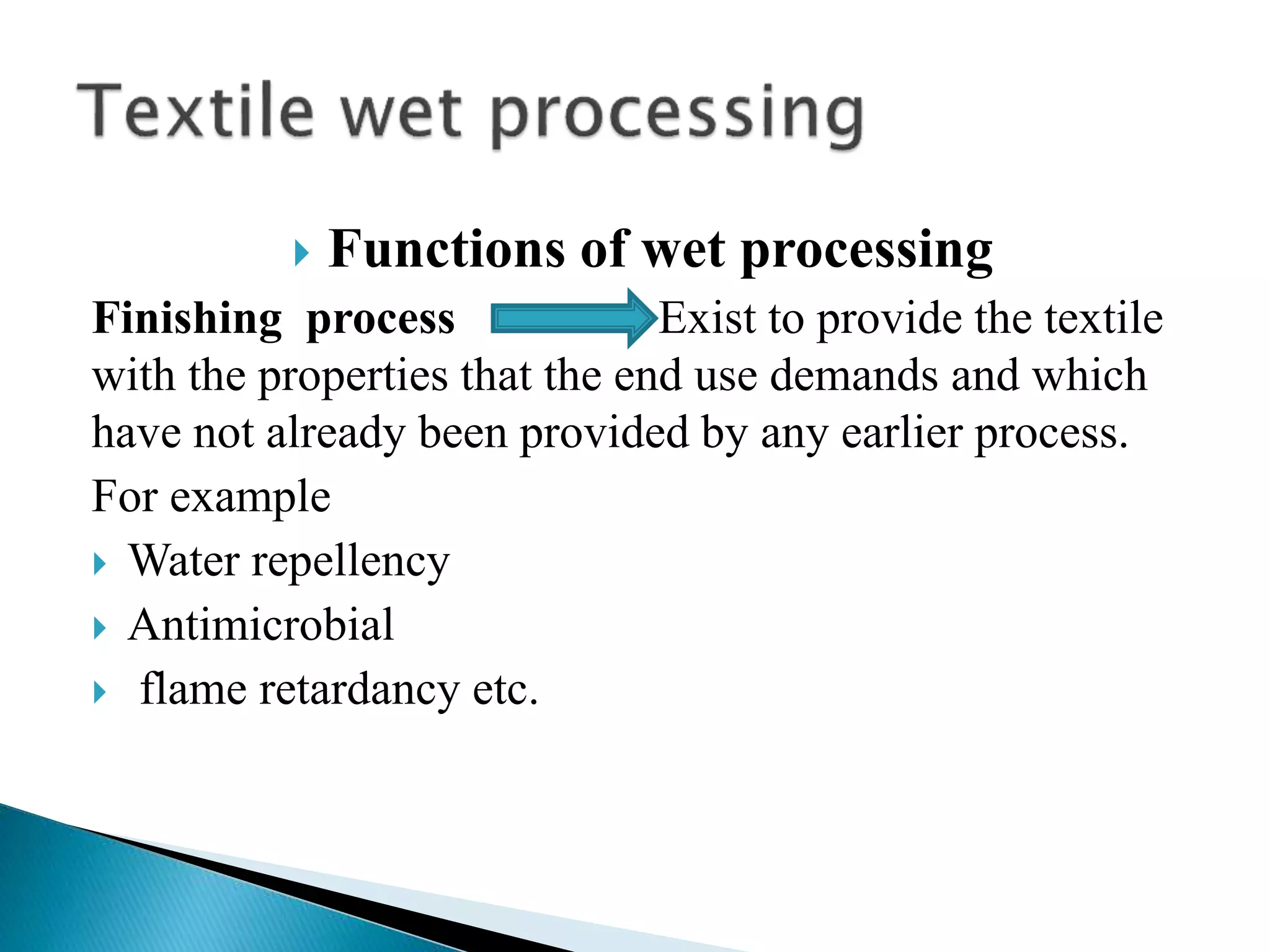Wet processing introduction ppt | PPTX