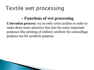 Wet processing introduction ppt | PPTX