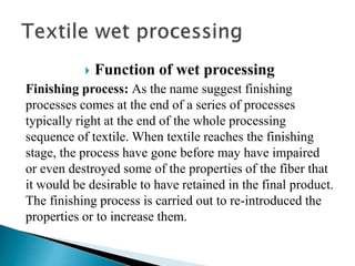 Wet processing introduction ppt | PPTX