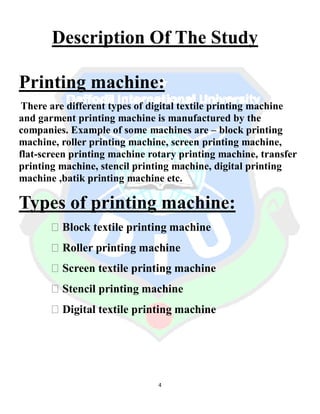 Textile printing & Finishing machinery | PDF