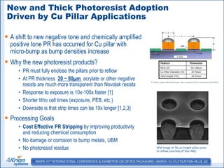 Wet chemical processing with megasonics assist for micro-bump resist ...