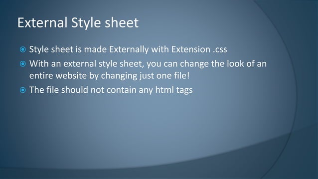 Basics of Cascading Style sheets | PPT