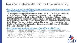 Making Sense of Texas Computer Science Requirements | PPTX | College ...
