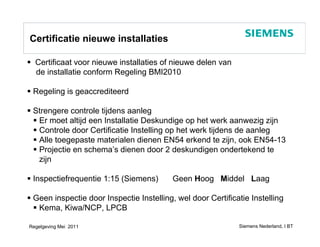 Siemens Wet en Regelgeving 2011 | PPT
