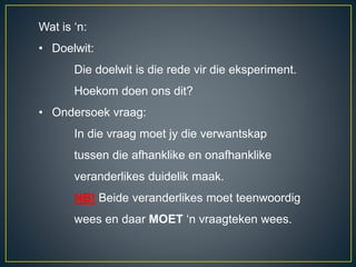 Wetenskaplike verslag | PPTX