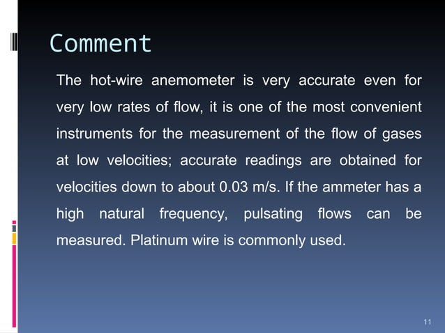 wet gas meter and hot wire anemometer.ppt | Physics | Science