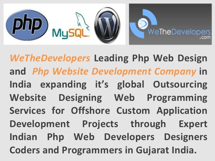Wethedevelopers php web design website application development company ...