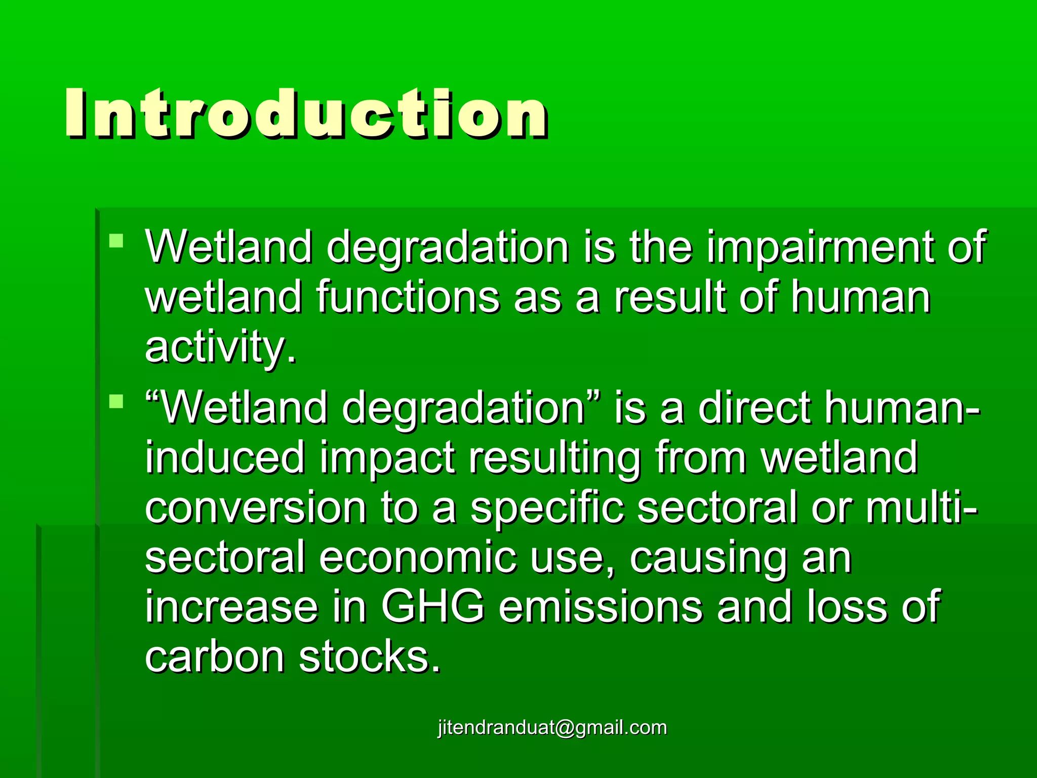 Wetland destruction | PPT
