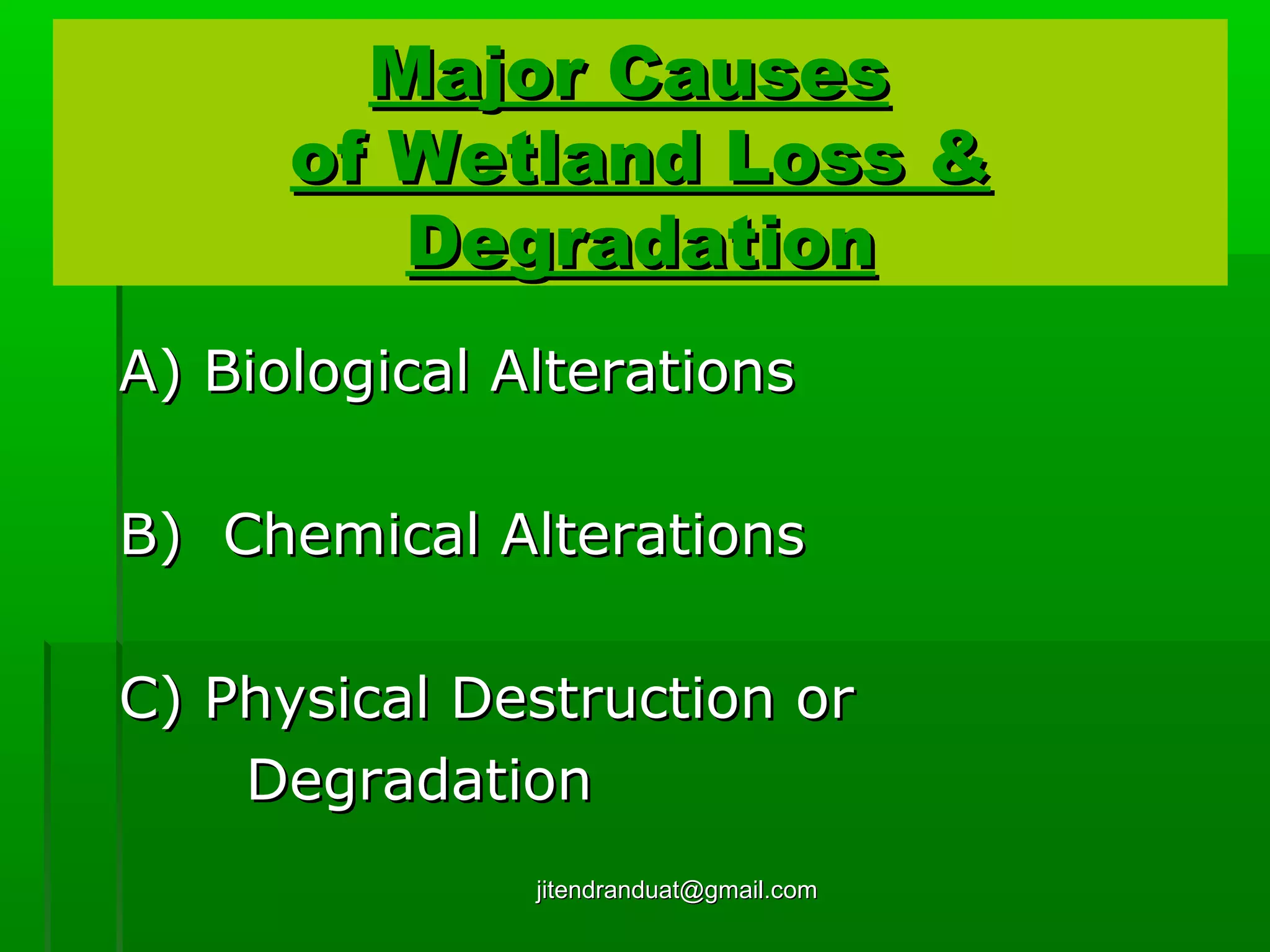 Wetland destruction | PPT