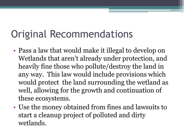 Wetland protection | PPTX | Geography | Science