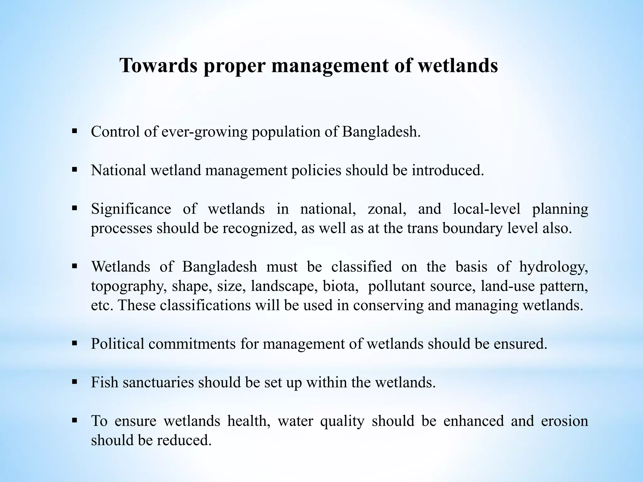 Wetland Restoration, Rehabilitation & Management Strategies for Conservation & Sustainability.pptx