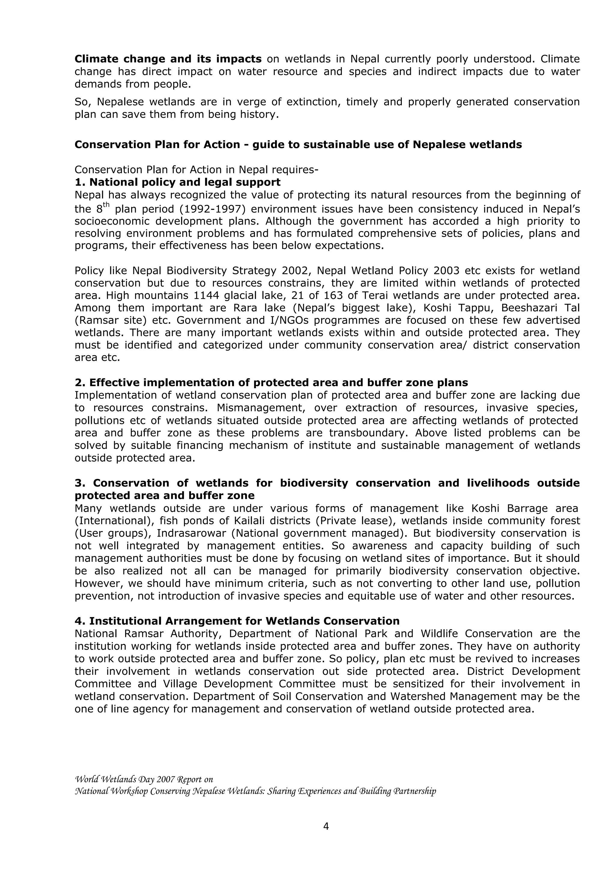 Wetlands Of Nepal By Karki And Chhetri | DOC