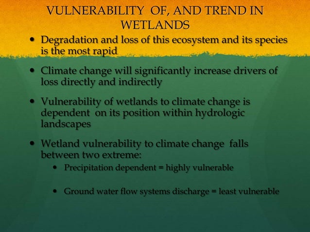 Wetlands & Climate change | PPTX | Geography | Science