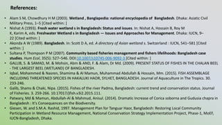Wetlands & fish status in bangladesh | PPTX