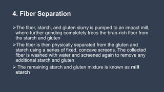 Wet milling of corn | PPTX