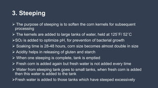 Wet milling of corn | PPTX