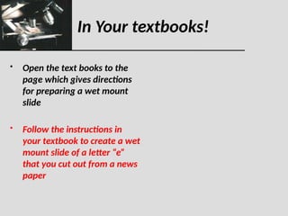 Wet Mount Presentation PowerPoint Presentation | PPTX