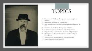 indtroduction to Wet Plate Photography history | PDF